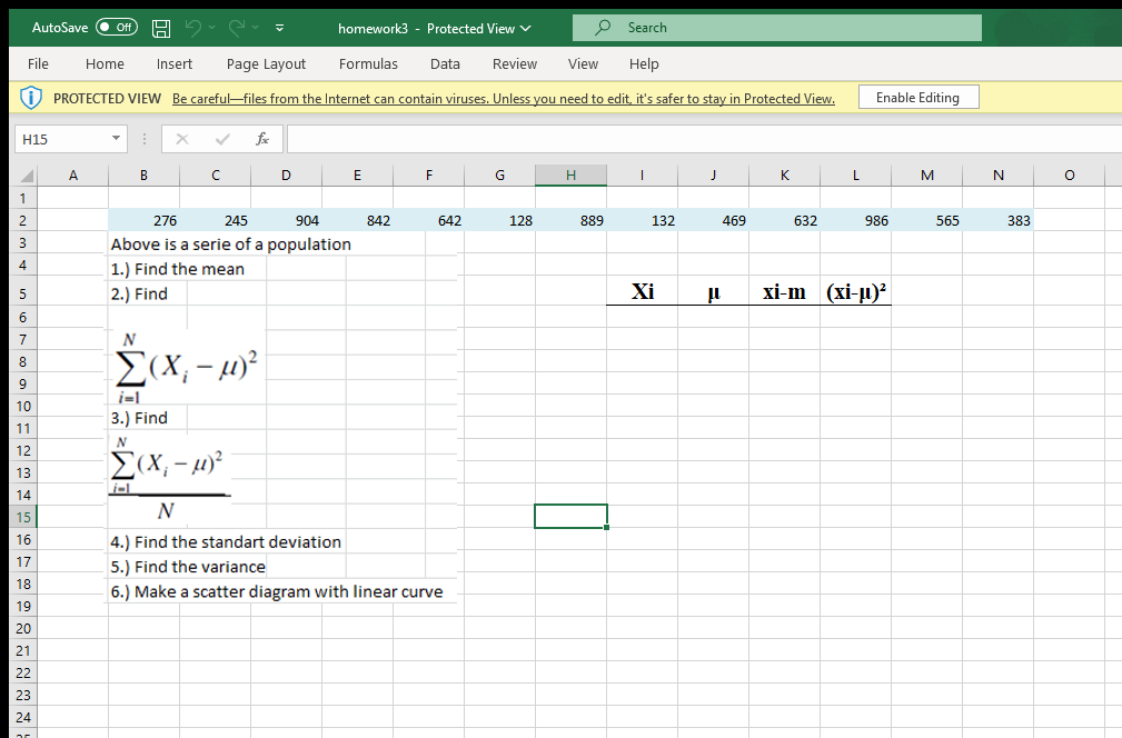 Solved AutoSave Off File Home Insert Page Layout Formulas | Chegg.com