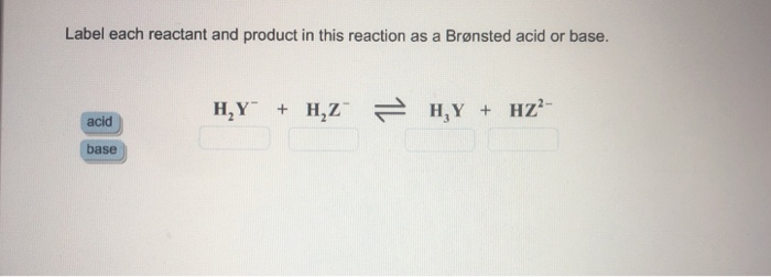 Solved Label each reactant and product in this reaction as a | Chegg.com