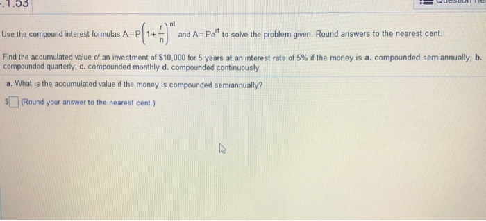 Solved 1.53 Usethecompoundinterestformulas | Chegg.com