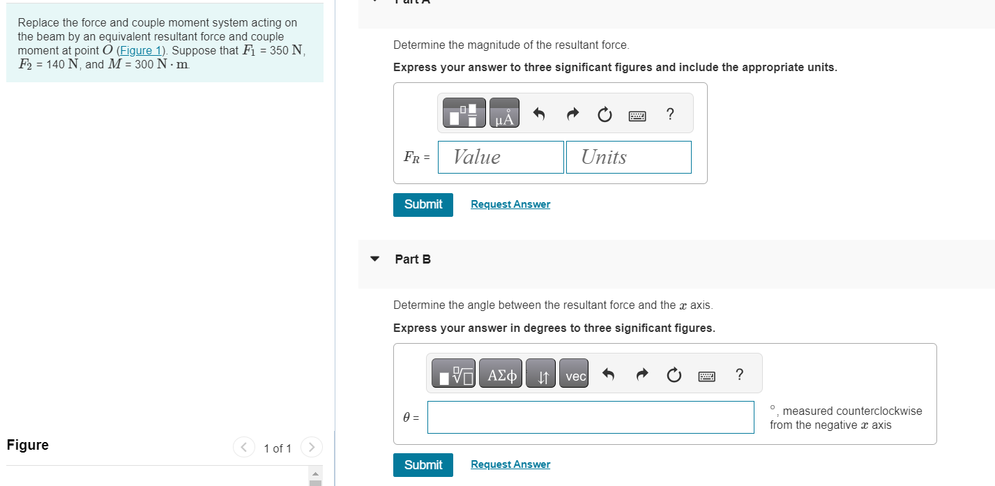 Solved Replace the force and couple moment system acting on | Chegg.com