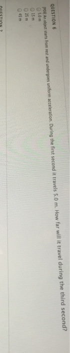 Solved An object starts from rest and undergoes uniform | Chegg.com
