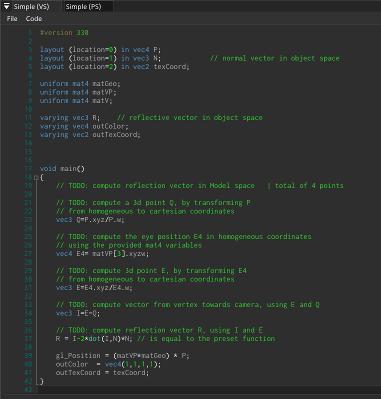 Solved I am doing an environment mapping exercise in | Chegg.com