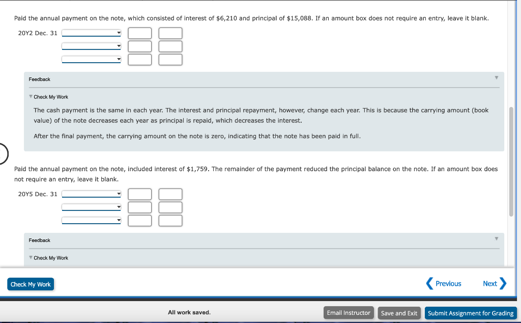 Solved Entries for Installment Note Transactions On January | Chegg.com