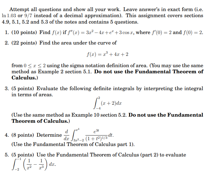 Solved Attempt all questions and show all your work. Leave | Chegg.com