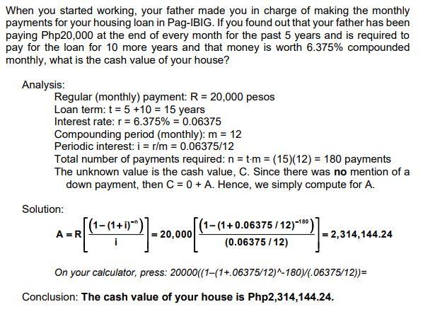 Solved please answer this 2 annuity problems or exercises, i | Chegg.com