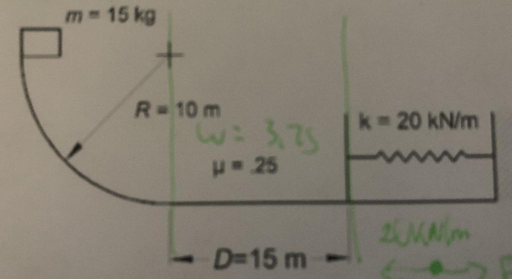 Solved In the figure, the 15kg mass is released from rest at | Chegg.com