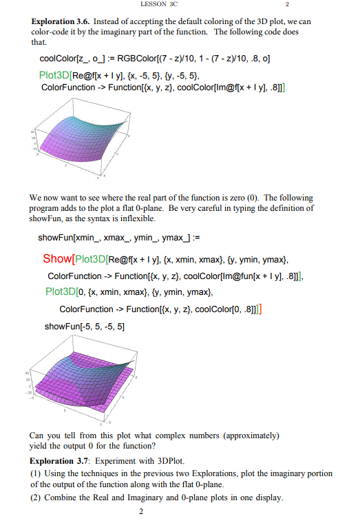 LESSON 3C 2 Exploration 3.6. Instead of accepting the | Chegg.com