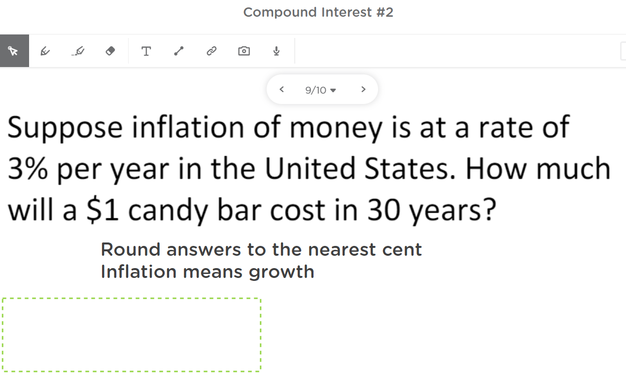Solved Compound Interest #2 » T く 9/10 - > Suppose inflation | Chegg.com