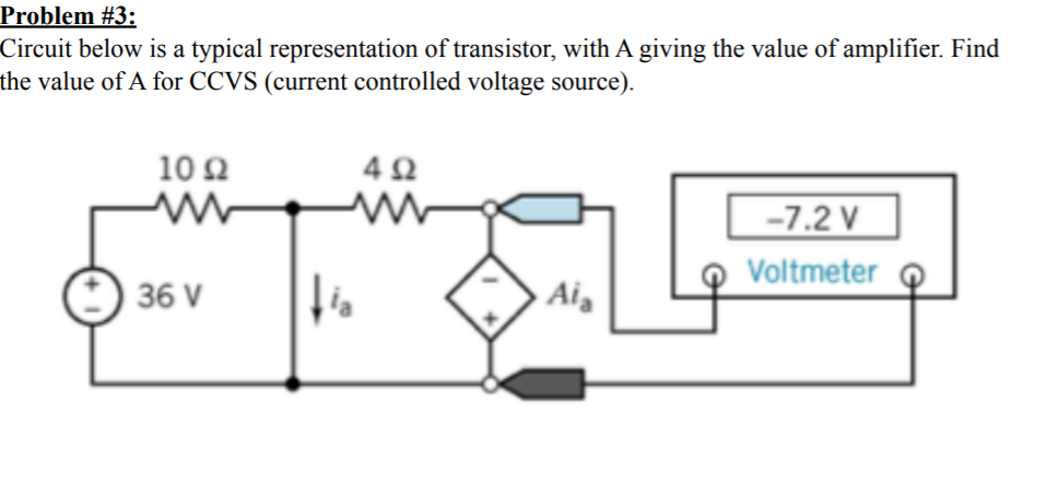 Solved Problem #3: Circuit below is a typical representation | Chegg.com
