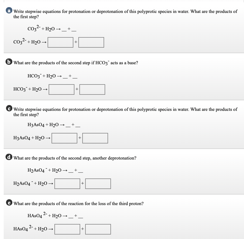 Solved Write stepwise equations for protonation or | Chegg.com