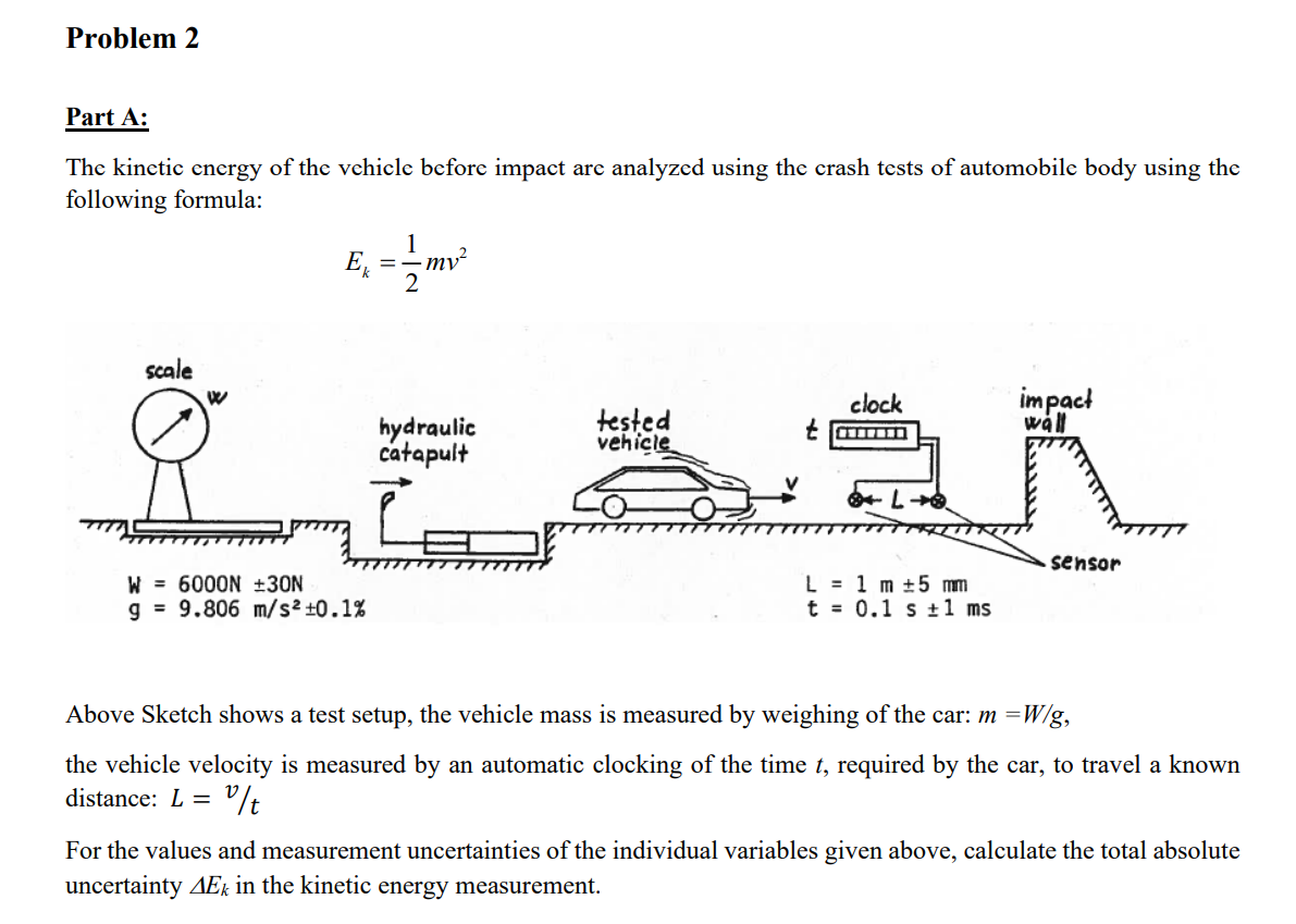 Solved Problem 2 Part A: The kinetic energy of the vehicle | Chegg.com