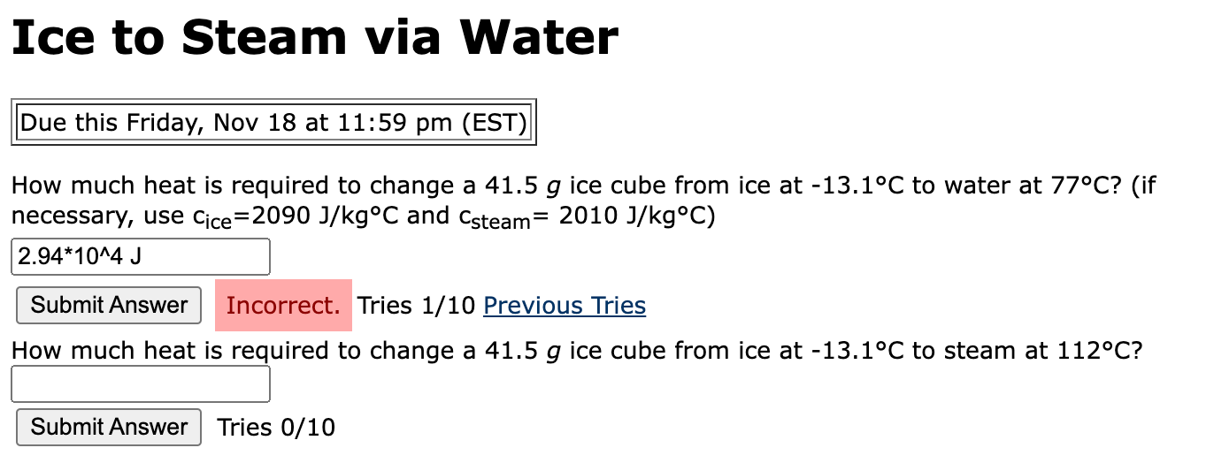 Solved Ice to Steam via Water How much heat is required to | Chegg.com