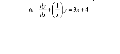 Solved a. dy dx + C) =3 y=3x+4 | Chegg.com