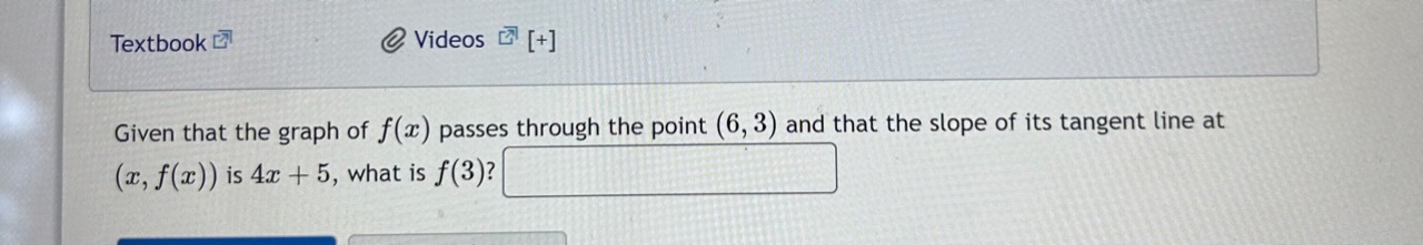 Solved Given that the graph of f(x) passes through the point | Chegg.com