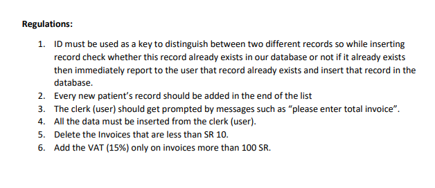 Solved Data Structure Project You are assigned as the head | Chegg.com