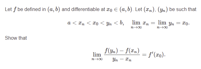 Solved Let f be defined in (a,b) and differentiable at I0 € | Chegg.com