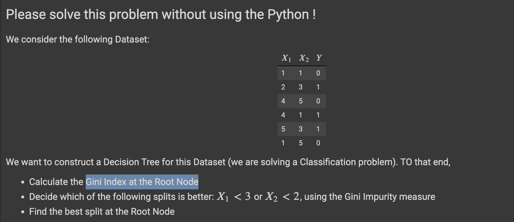 Solved Please solve this problem without using the Python ! | Chegg.com