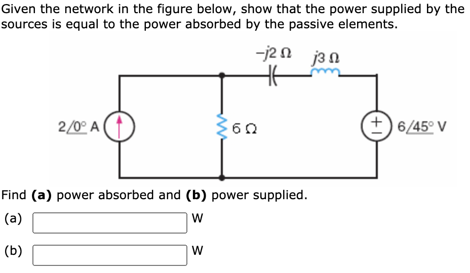 Solved Given the network in the figure below, show that the | Chegg.com