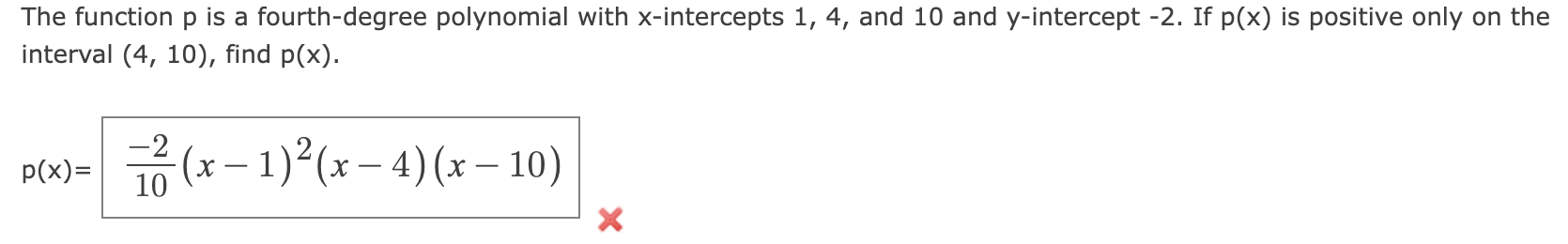 Solved The function p is a fourth-degree polynomial with | Chegg.com
