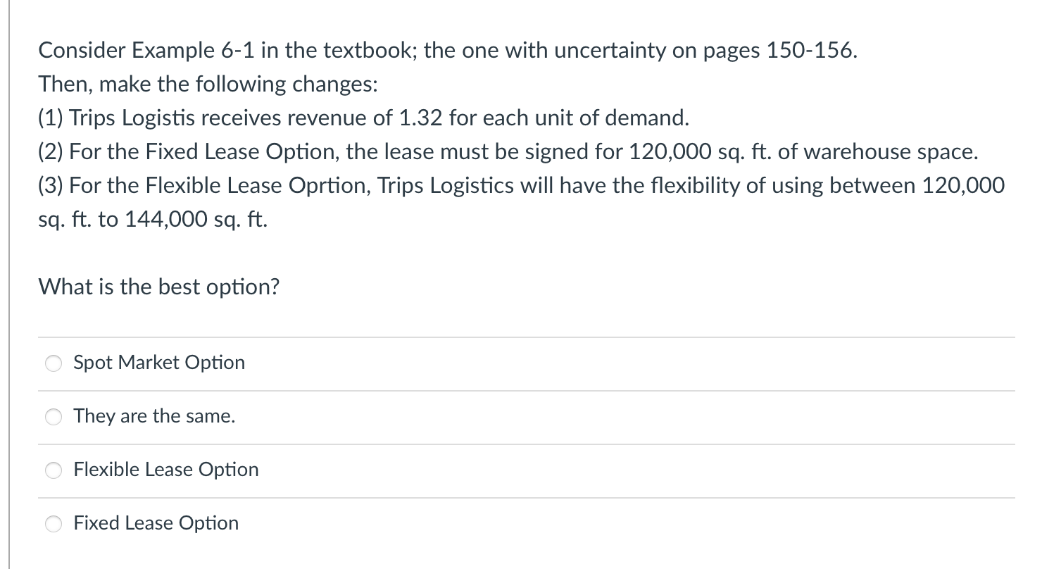 Solved Consider Example 6-1 in the textbook; the one with | Chegg.com