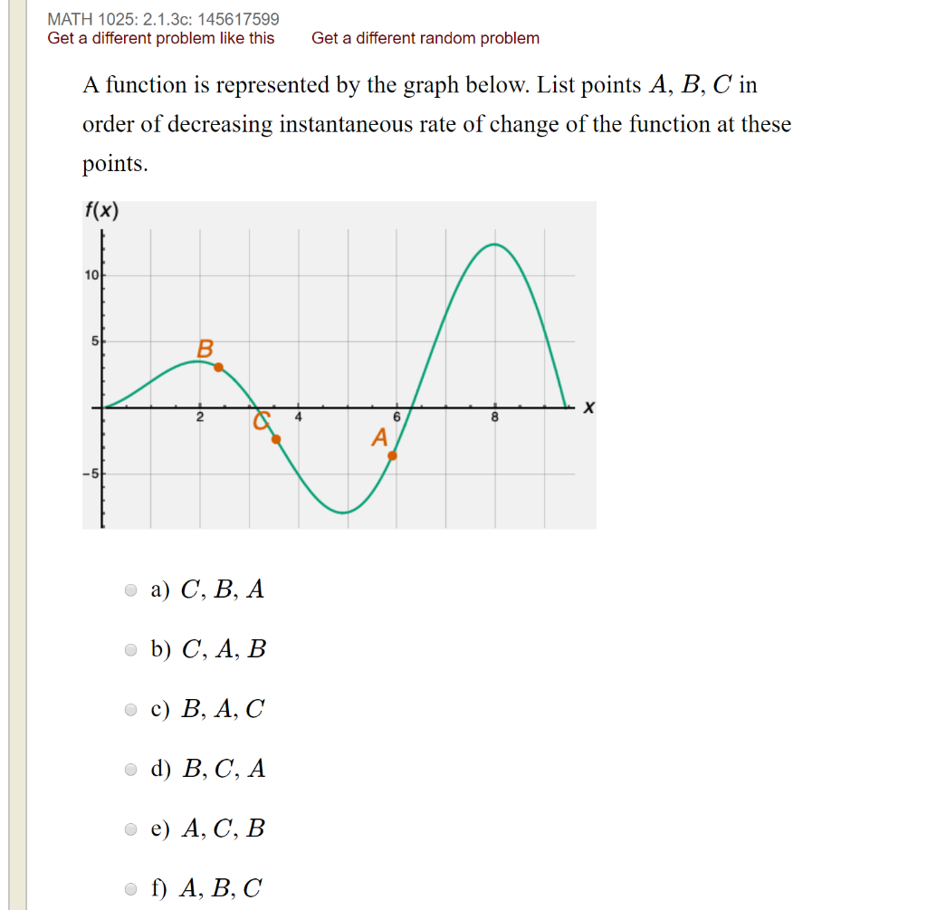 Solved MATH 1025: 2.1.3c: 145617599 Get a different problem | Chegg.com