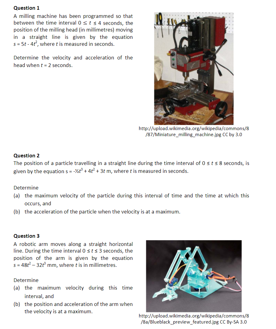 Solved Question 1 A milling machine has been programmed so | Chegg.com