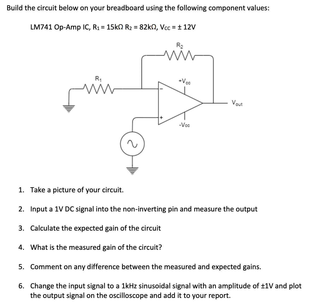 Look at this non-inverting amplifier circuit, let's | Chegg.com
