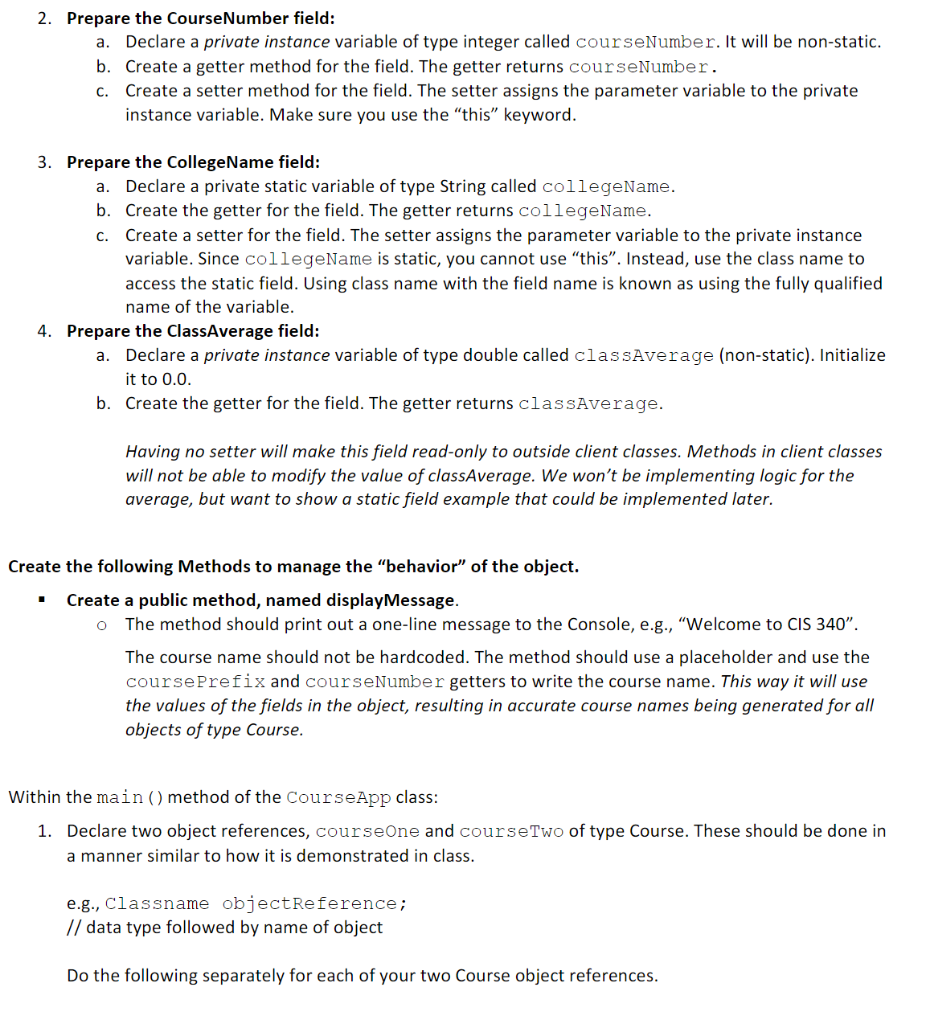 Solved Description You will be using the Eclipse IDE for | Chegg.com