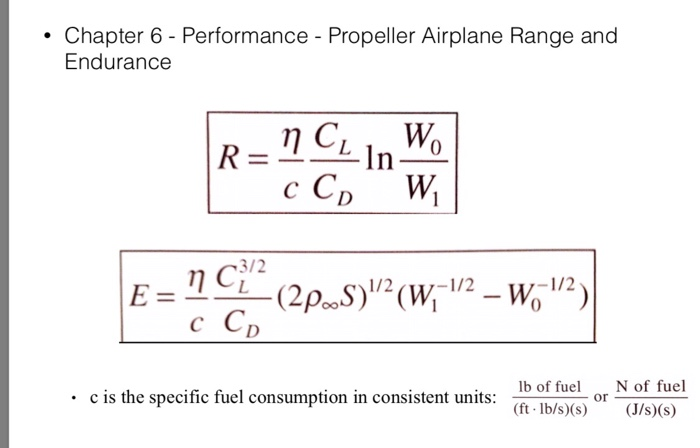 Solved For the CJ-1 calculate maximum Range and Endurance. | Chegg.com