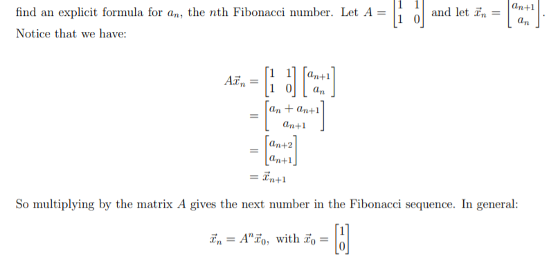 Solved 4. (6 points) Use the fact that in = A”7, and your | Chegg.com