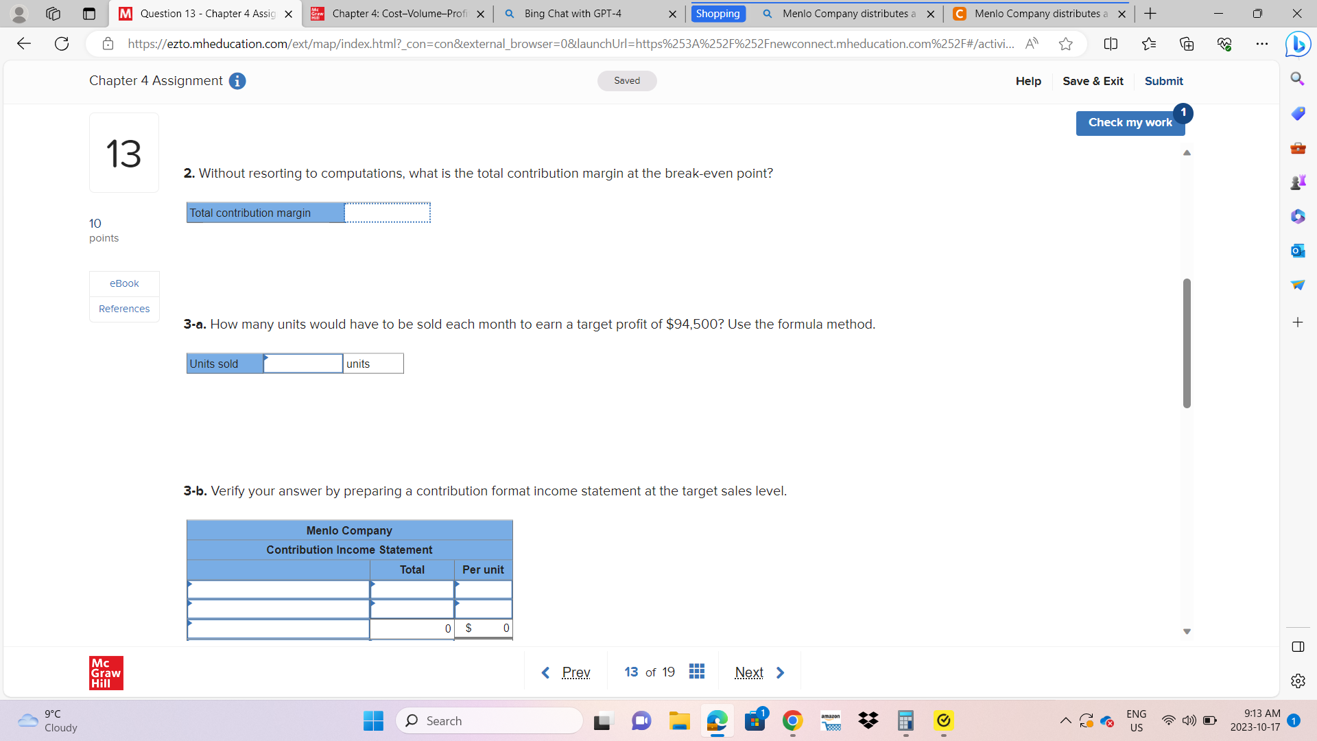 Problem 4-22 Break-Even Analysis; Target Profit | Chegg.com Problem 4-22 Break-Even Analysis; Target Profit | Chegg.com