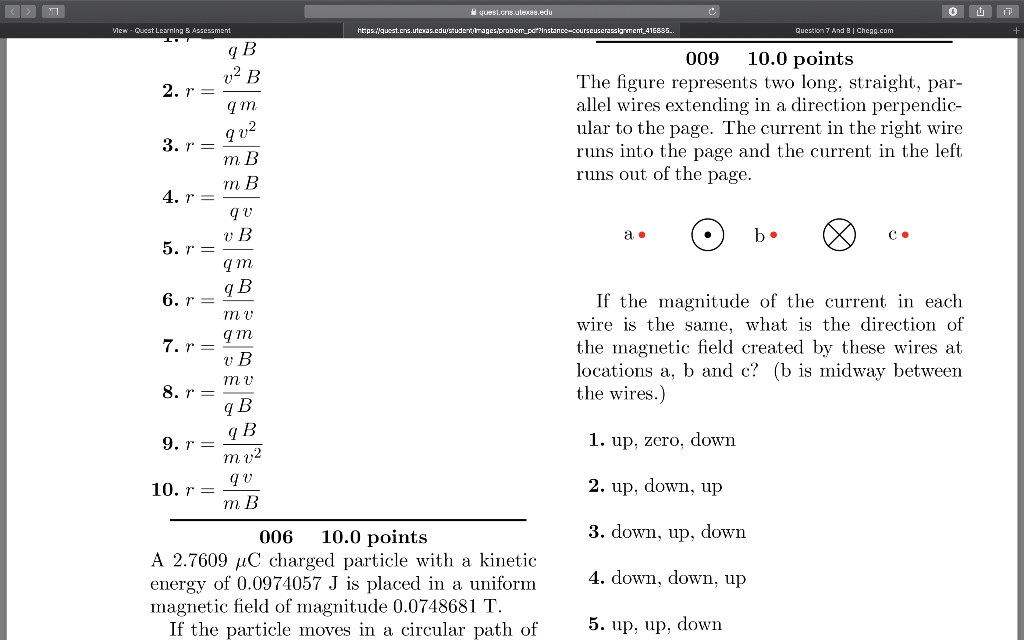 Solved quest.cns.utexas.edu | Chegg.com