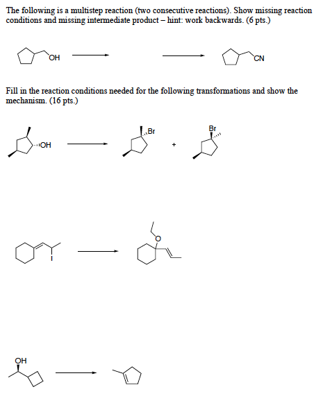 Solved The following is a multistep reaction (two | Chegg.com