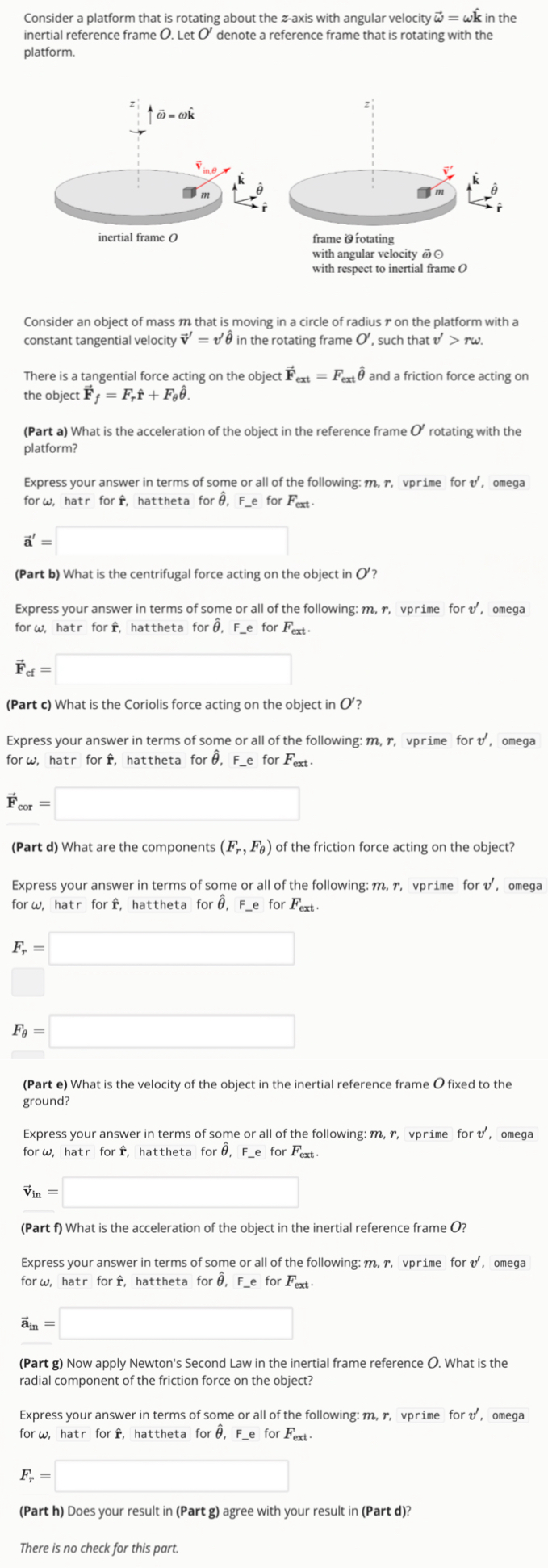 Solved Consider a platform that is rotating about the z-axis | Chegg.com
