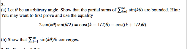 Solved 2. (a) Let θ be an arbitrary angle. Show that the | Chegg.com