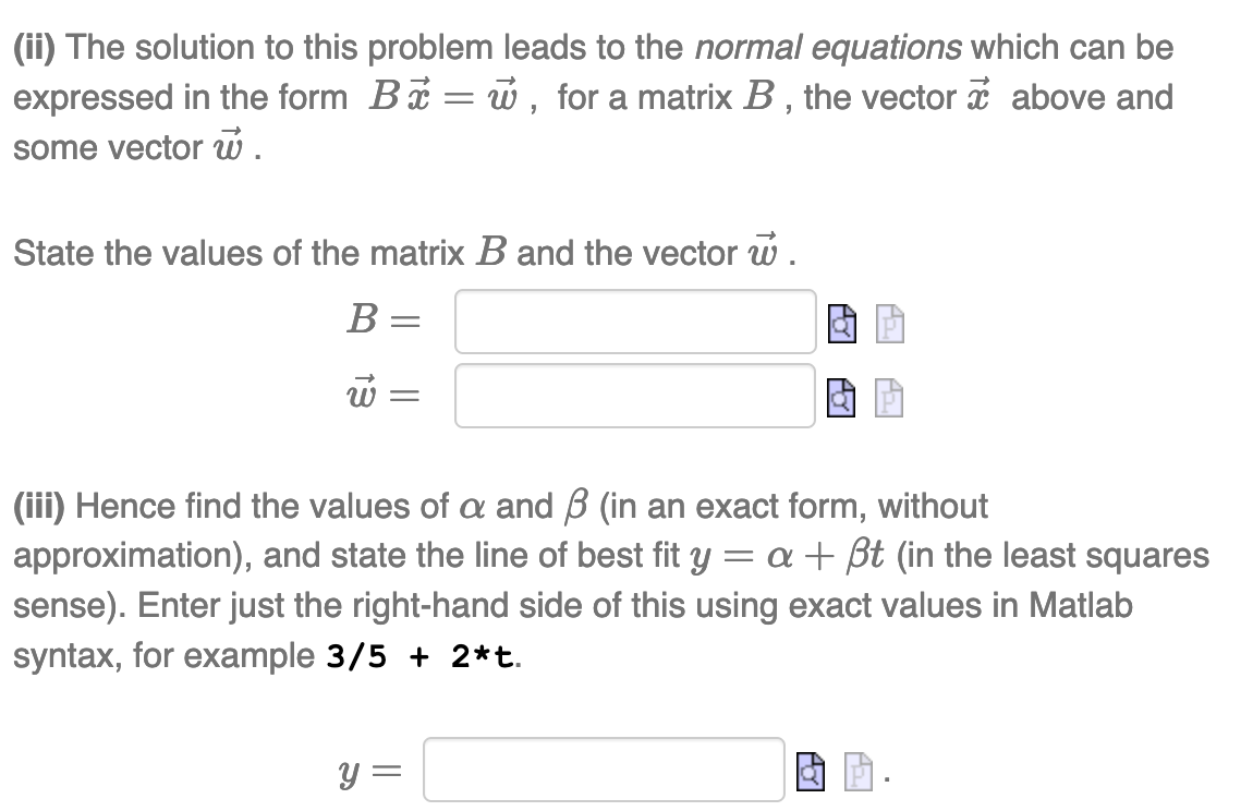 Solved Specifically, given n data points (t1,41), (t2, y2), | Chegg.com