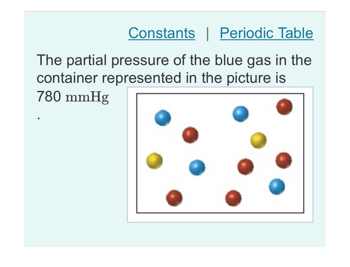 Solved Constants Periodic Table The partial pressure of the | Chegg.com