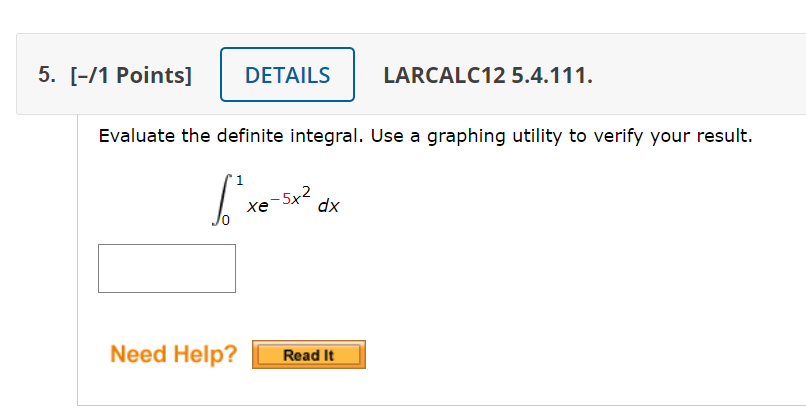 Solved Evaluate The Definite Integral Use A Graphing 