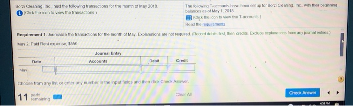 Solved Requirements 1. Journalize the transactions for the | Chegg.com