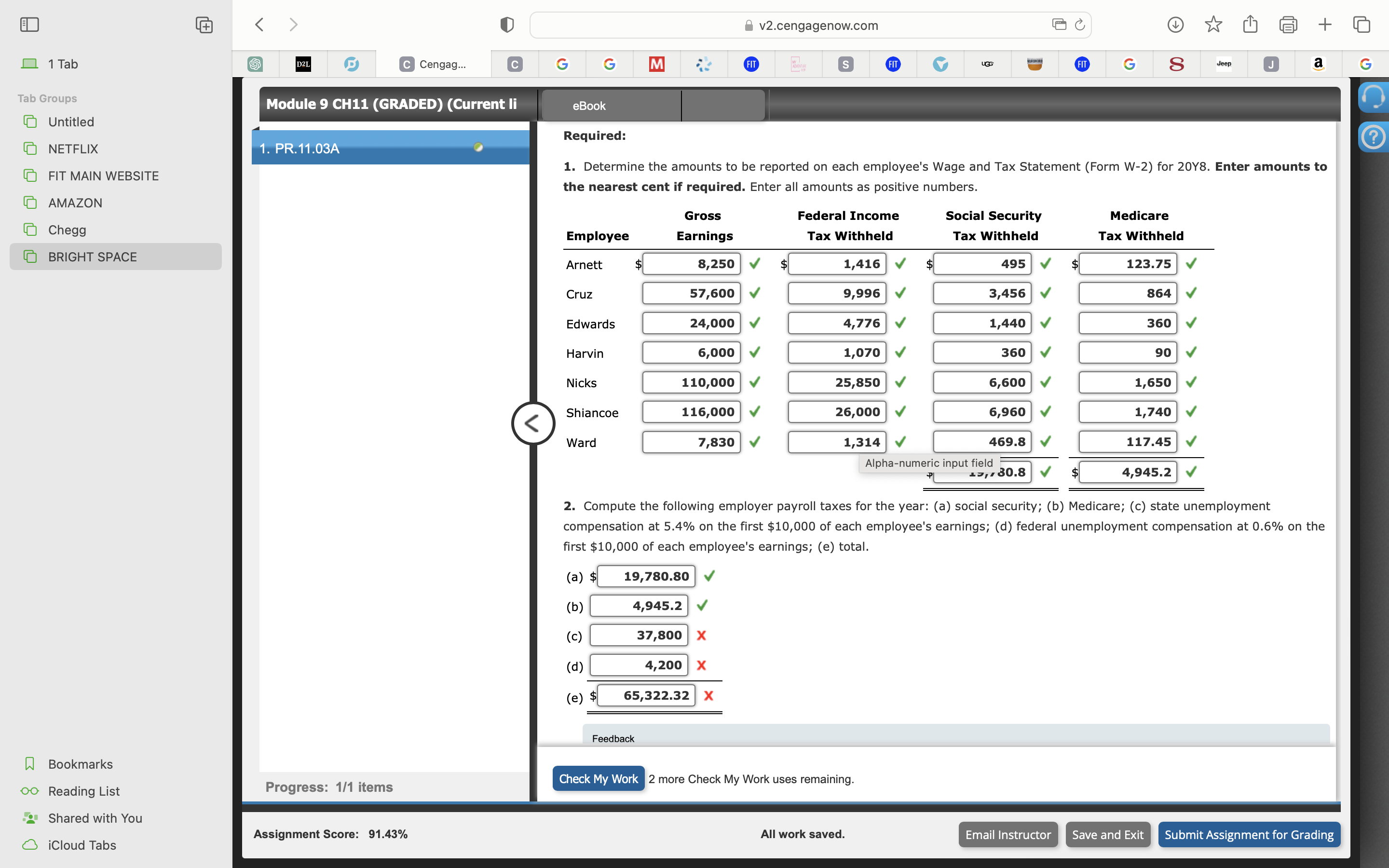 Solved Wage and Tax Statement Data on Employer FICA | Chegg.com
