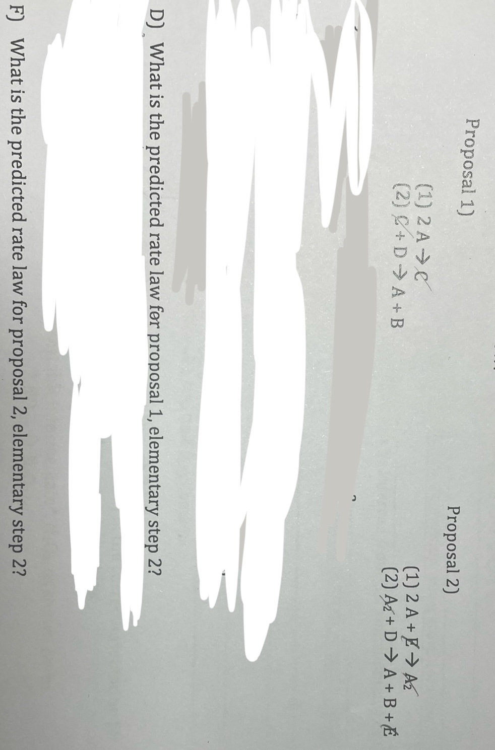Solved Proposal 1(1) 2A→C(2) C+D→A+BProposal | Chegg.com