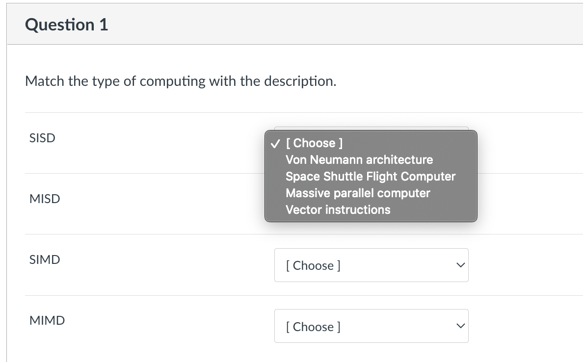 Solved Match the type of computing with the description. | Chegg.com