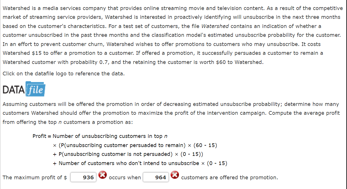 Watershed is a media services company that provides | Chegg.com