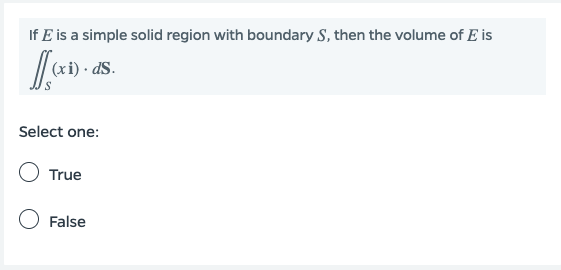 Solved If Eis a simple solid region with boundary S, then | Chegg.com