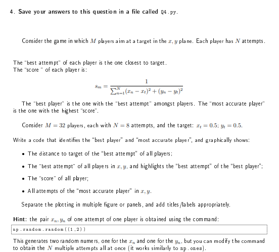 Solved Consider the game in ﻿which M ﻿players aimat a target | Chegg.com