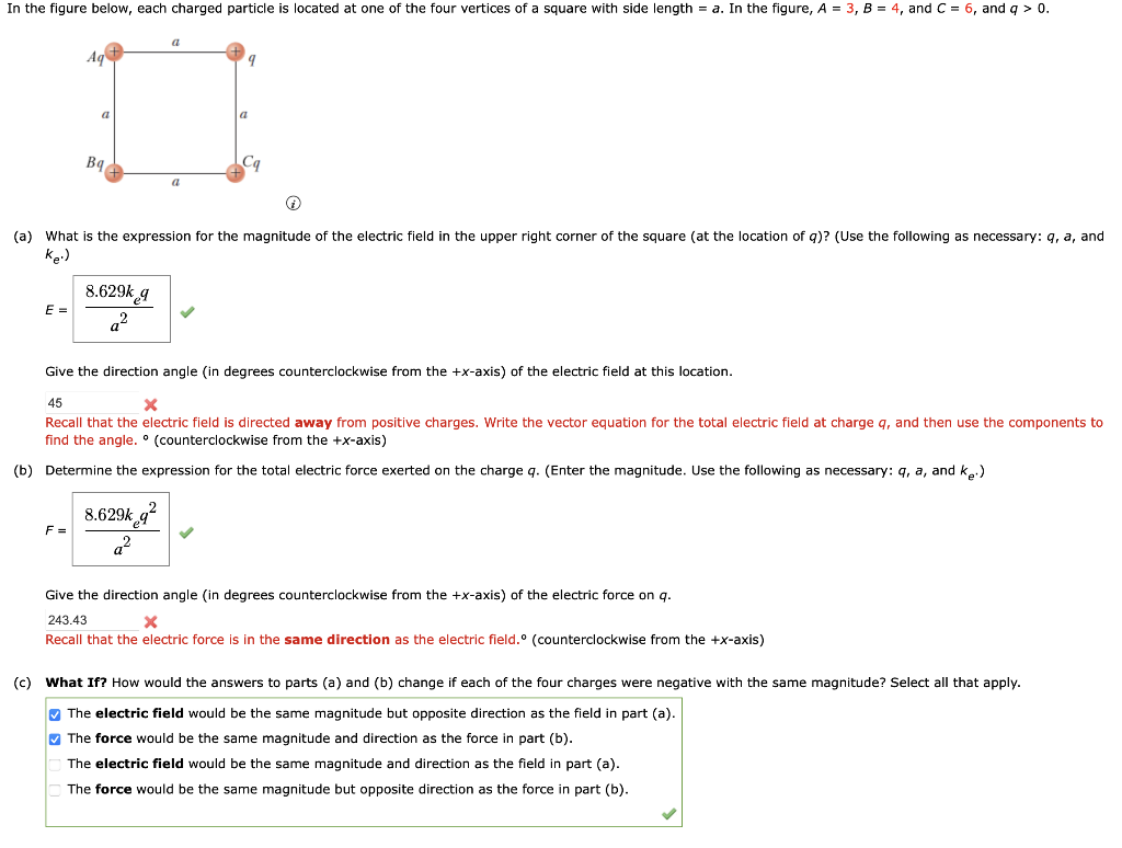 Solved In the figure below, each charged particle is located | Chegg.com
