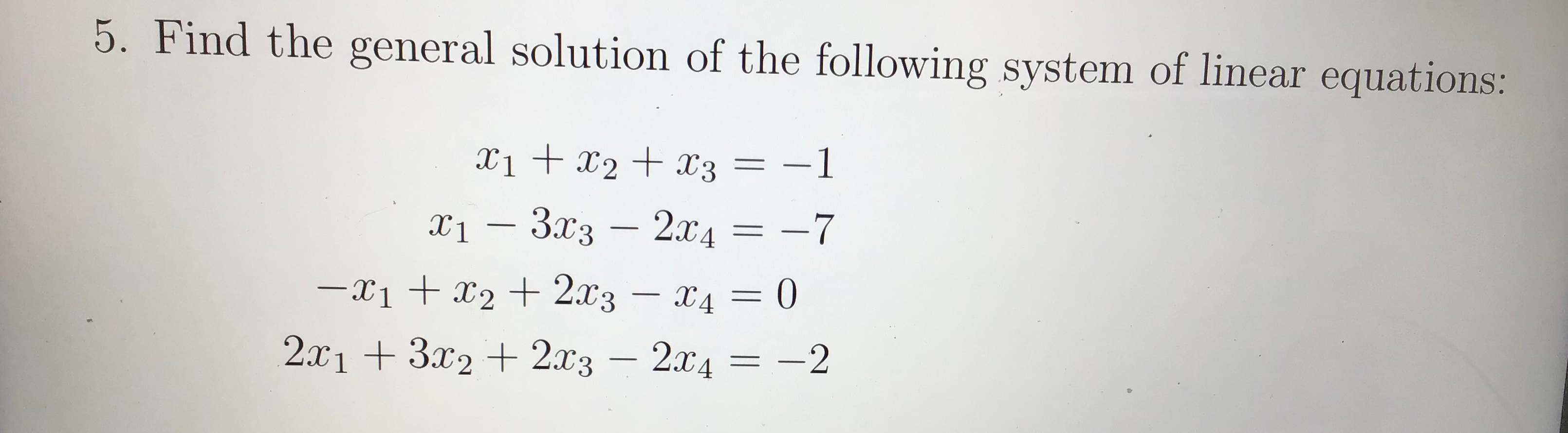Solved find the general solution of the following system of | Chegg.com