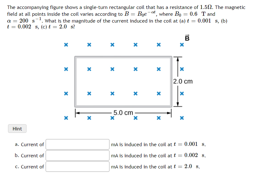 Solved The accompanying figure shows a single-turn | Chegg.com