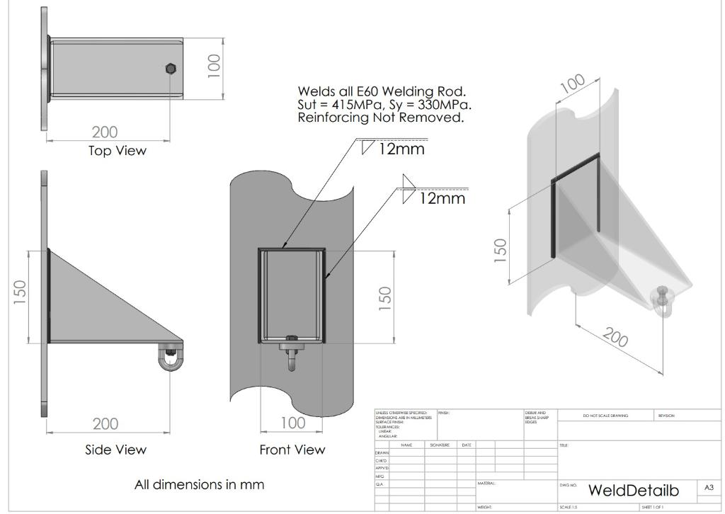 Solved The 100 x 150 mm bracket arrangement shown in Figure | Chegg.com
