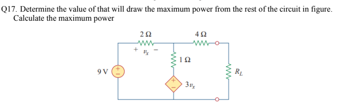 Solved 217. Determine the value of that will draw the | Chegg.com